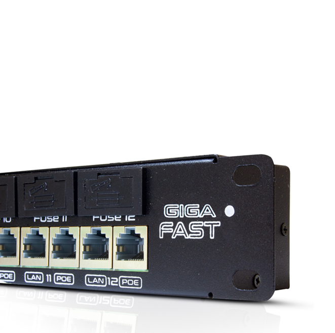 PATCH PANEL POE 12 PORTAS FAST ETHERNET – AtiveLink